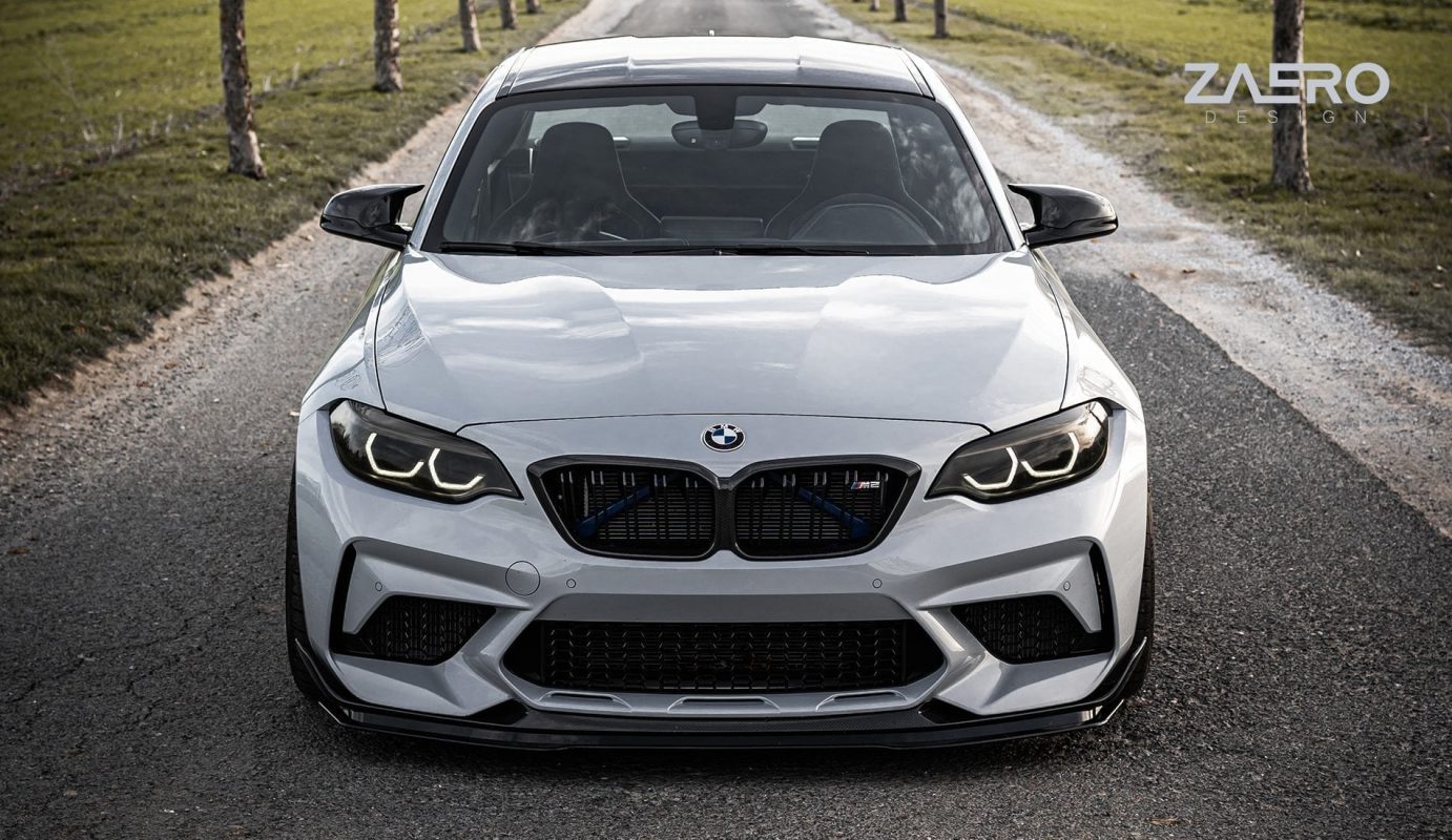 Zaero Design EVO-R front splitter add-on, BMW M2 F87 Competition - Futurez