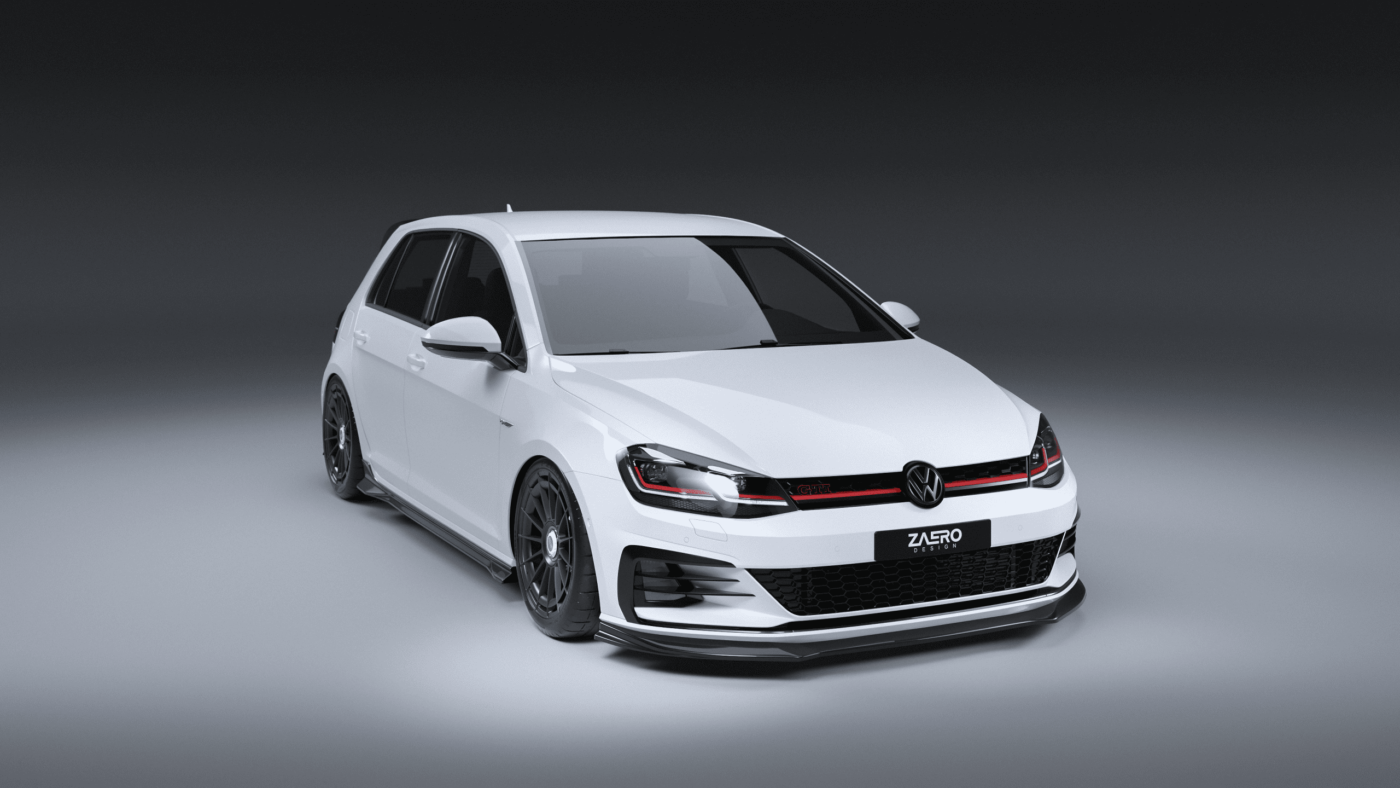 Volkswagen Golf MK7.5 GTI / GTD, Zaero Design EVO-1 front splitter lip ...