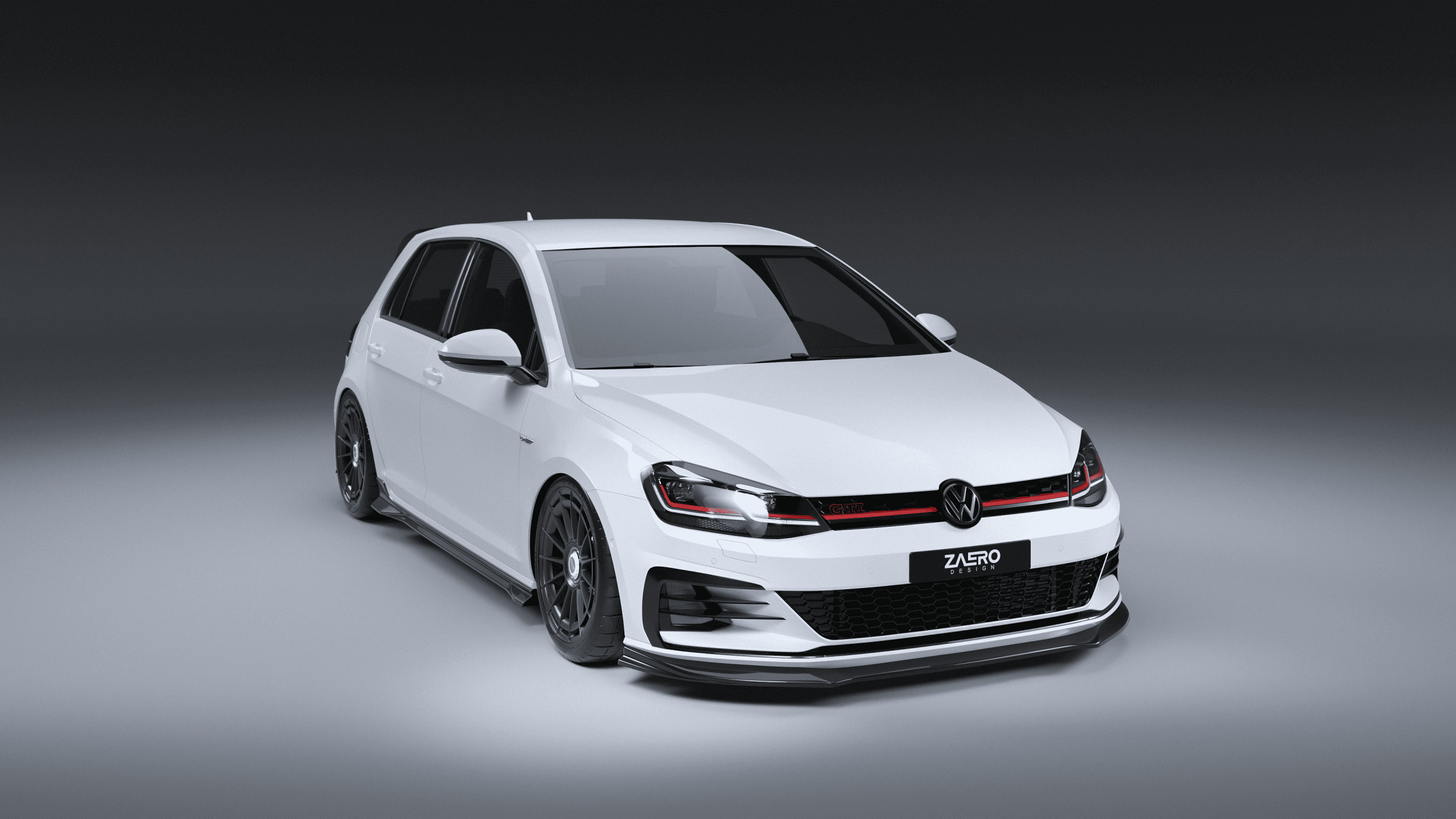 Volkswagen Golf MK7.5 GTI / GTD, Zaero Design EVO-1 front splitter lip ...
