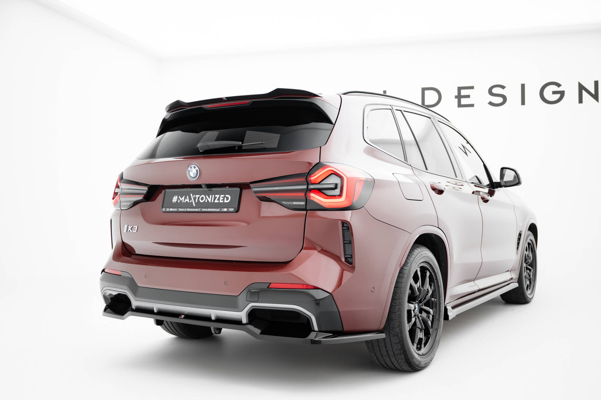 Rear Splitter (with vertical bars) BMW iX3 M-Pack G08 Facelift, Maxton ...