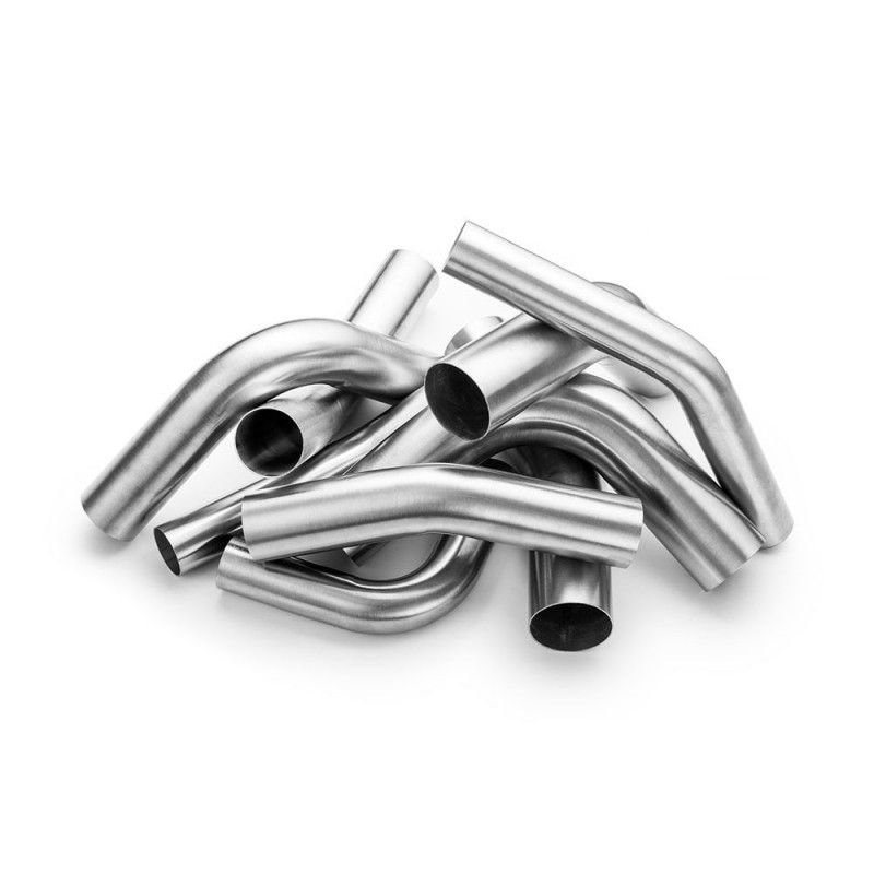Bent 76mm stainless pipe, 45 degree - Futurez