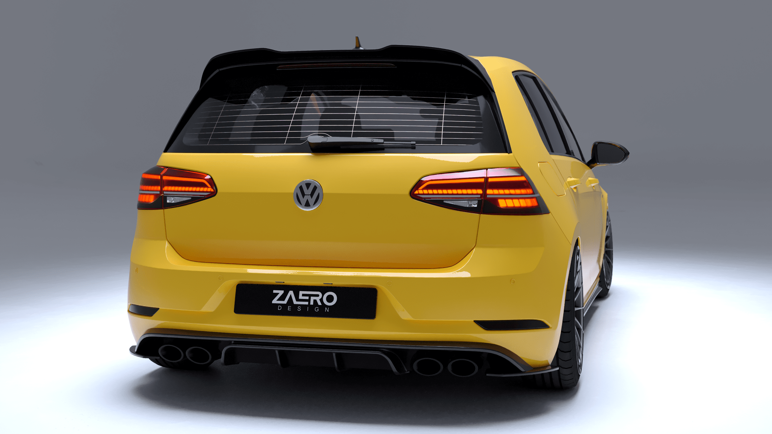 Volkswagen Golf MK7.5 R, Zaero Design EVO-1 rear diffuser - Futurez